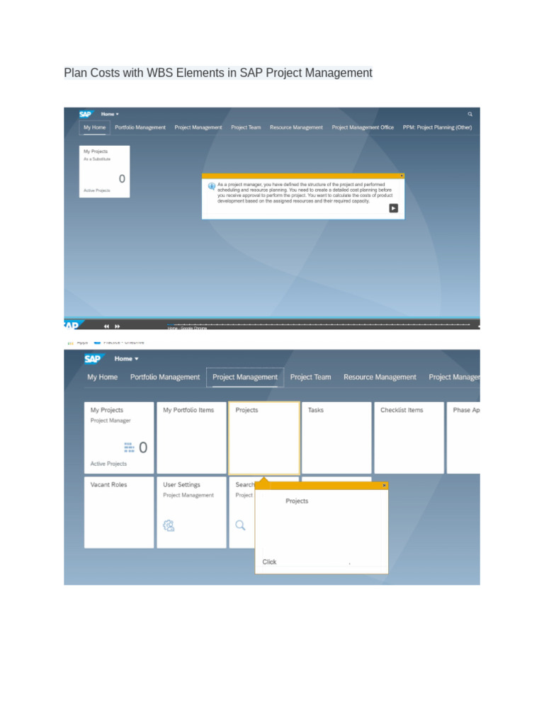 31 - Plan Costs With WBS Elements in SAP Project Management | PDF