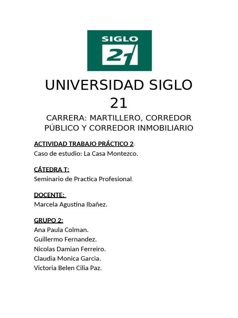Tp 3 Seminario Practica Profesional1 Pdf Subasta