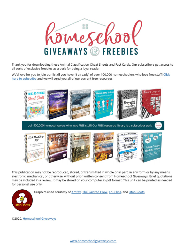 Animal Classification Cheat Sheets and Fact Cards | PDF | Egg | Zoology