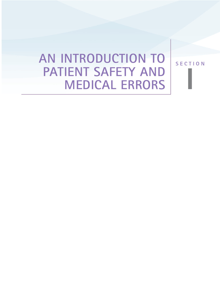 Understanding Patient Safety Second Edition - (Section I An Introduction To Patient Safety and ...