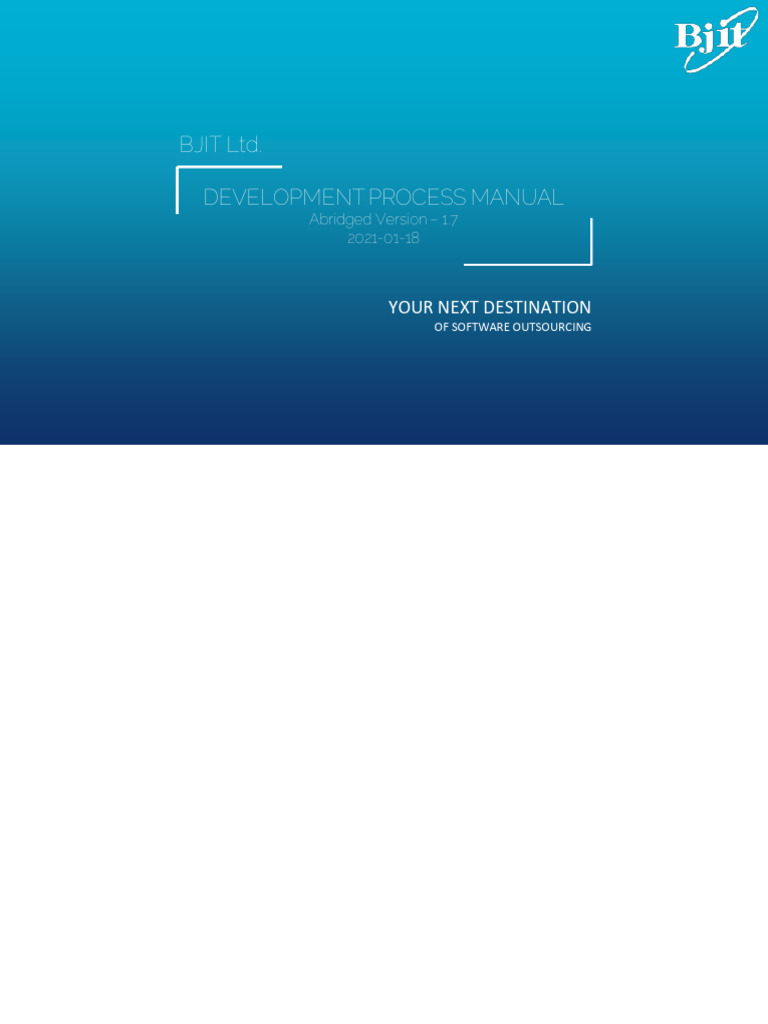 Development Process Manual Overview | PDF | Scrum (Software Development ...