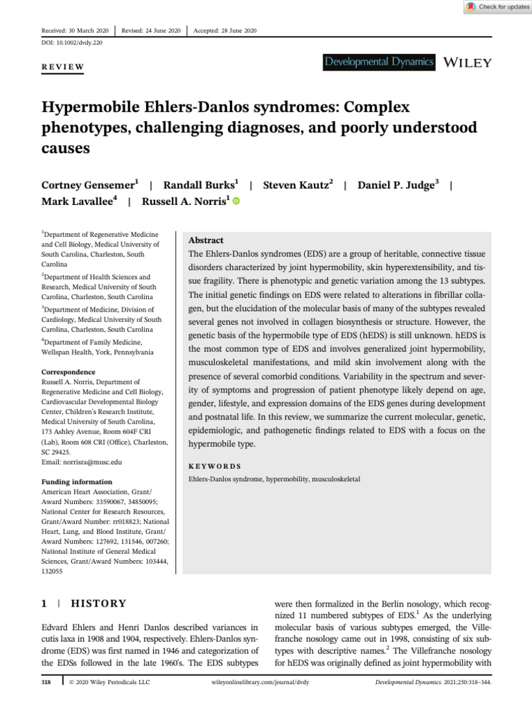 Hipermobil Ehlers Danlos | PDF | Diseases And Disorders | Genetics