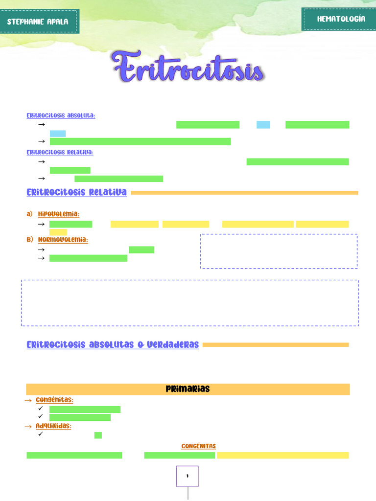 Diferenciación de Eritrocitosis: Absoluta vs Relativa | PDF | Receptor ...
