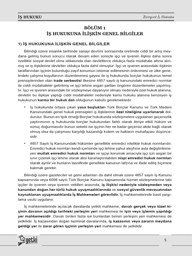 819017512-Hakimlik-HMGS-İş-Hukuku-Ders-Notu-5-6 | PDF