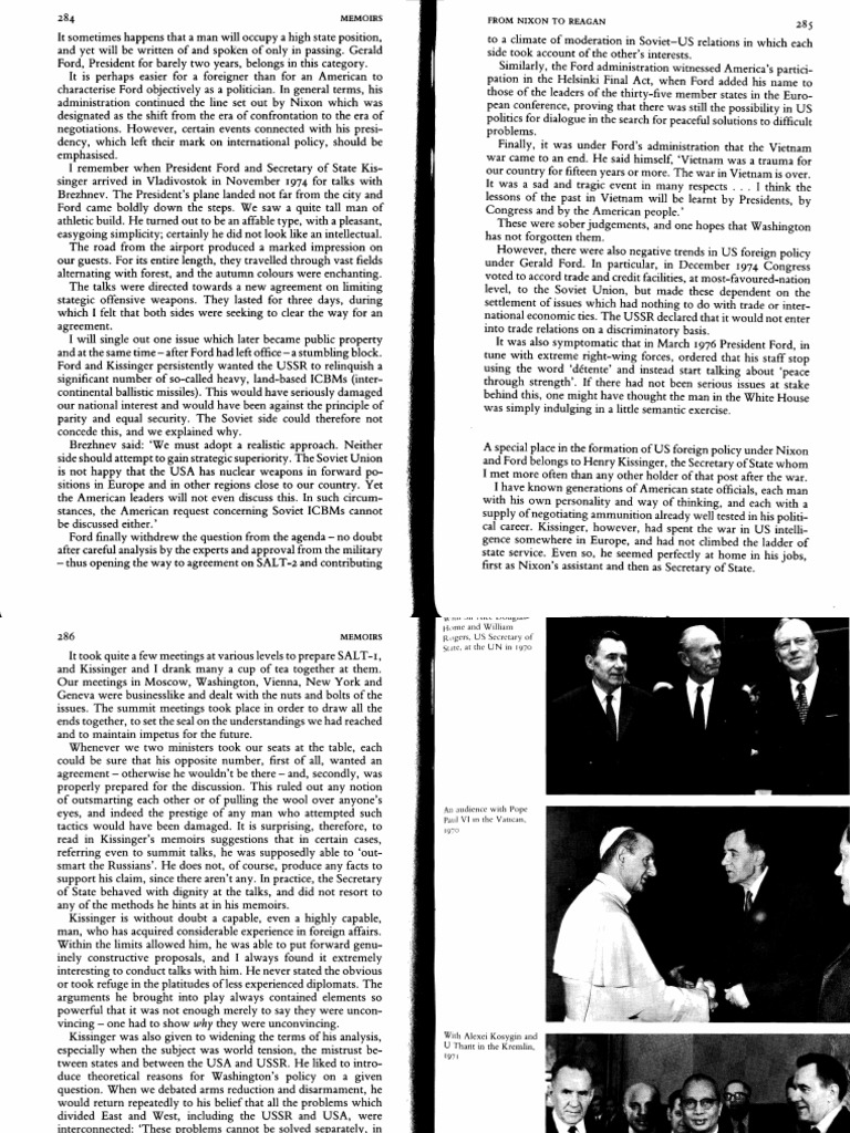 Gerald Ford's Foreign Policy Insights | PDF | Henry Kissinger | Richard ...