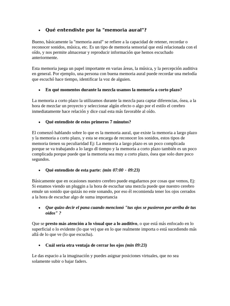 Moreta | PDF | Memoria | Psicología cognitiva