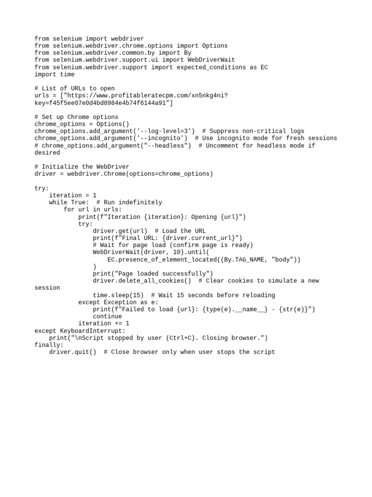 From Selenium Import Webdriver | PDF
