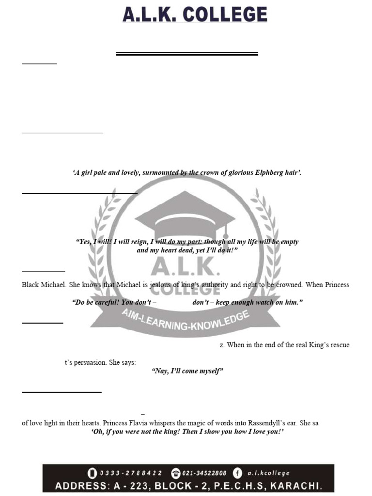 Princess Flavia-The Heroine | PDF