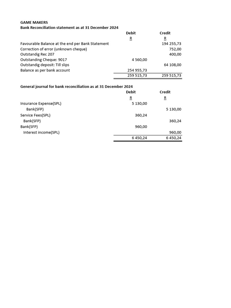 Bank Reconciliation | PDF