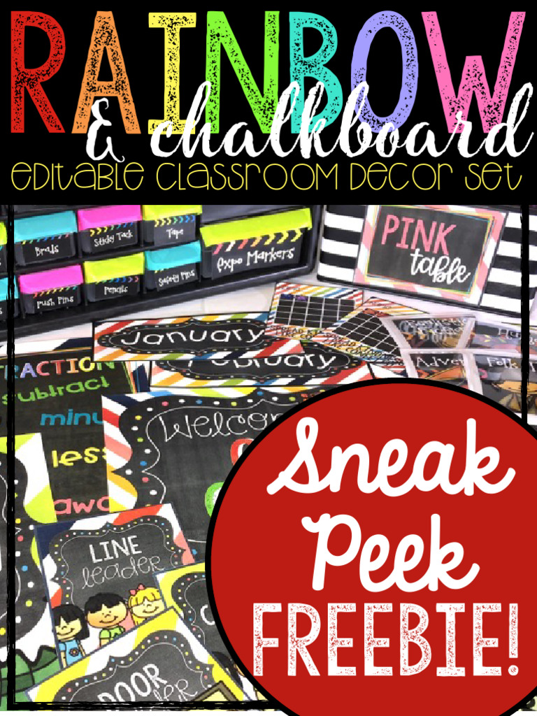 Free Editable Classroom Decor Set | PDF