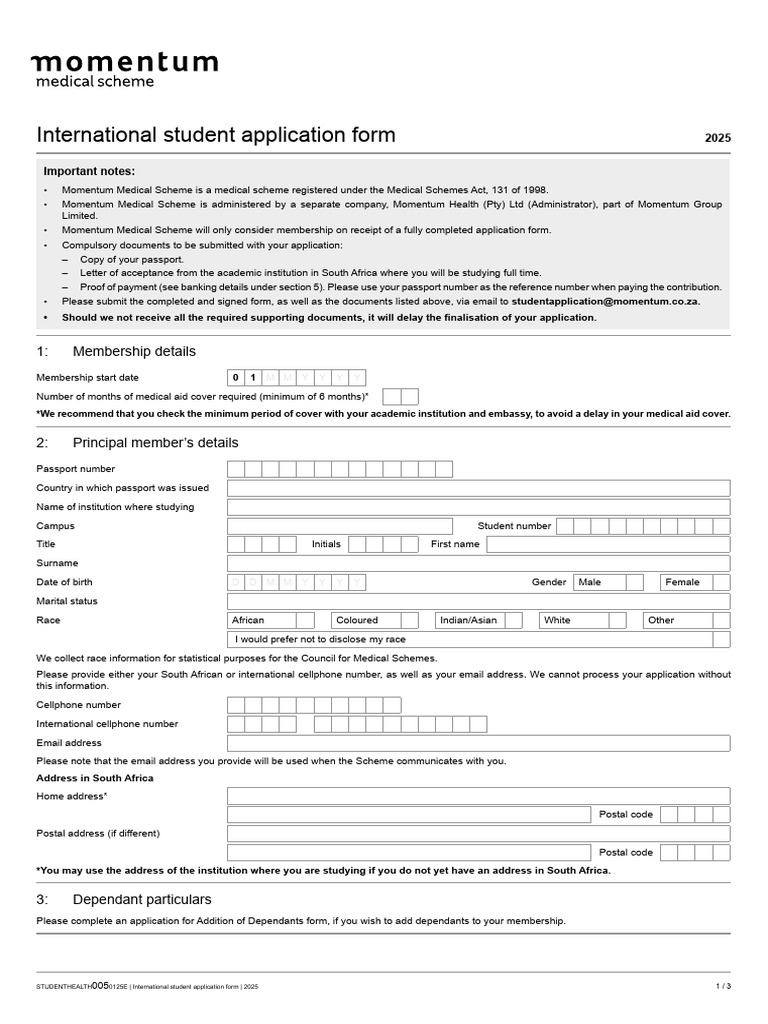 MMS International Student Application Form Fillable | PDF | Travel Visa | Justice