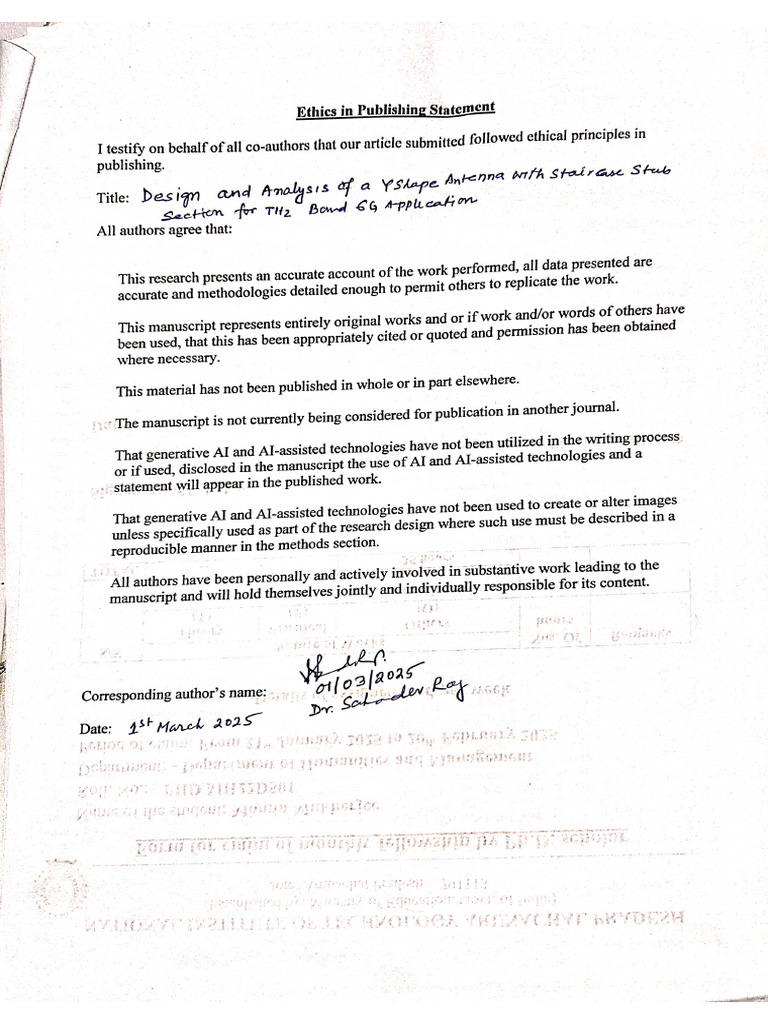 Ethical Statement | PDF