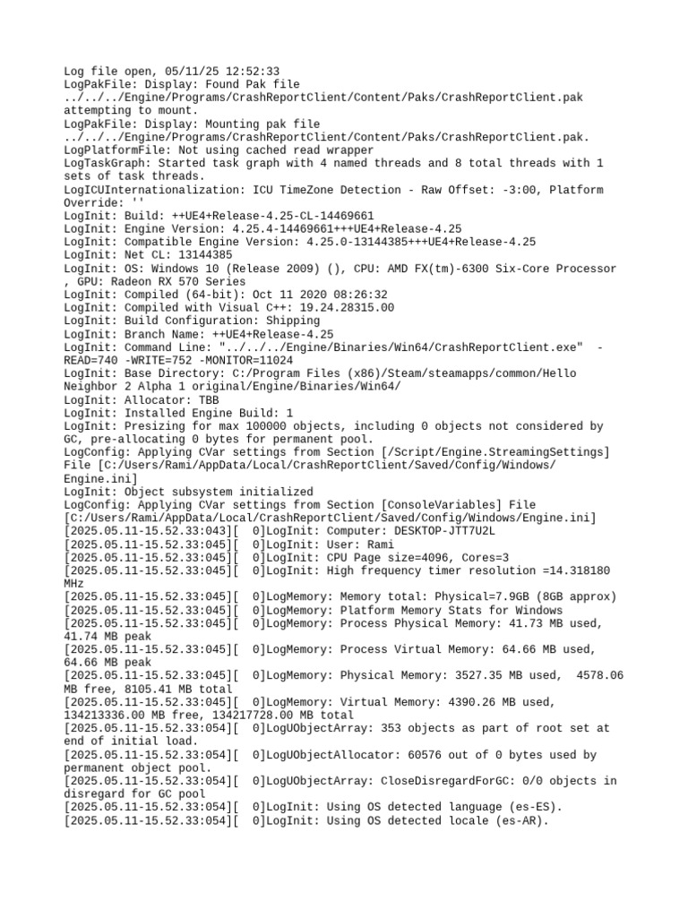 CrashReportClient-backup-2025 05 11-15 52 33 | PDF | Operating System | Computer Architecture
