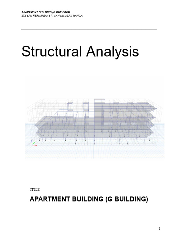 Structural Analysis of G Building | PDF | Structural Load | Concrete