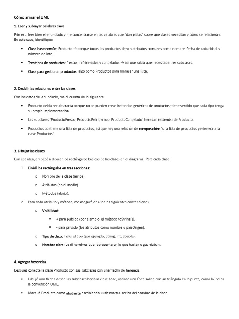Cómo Armar El UML | PDF | Lenguaje de modelado unificado | Herencia ...