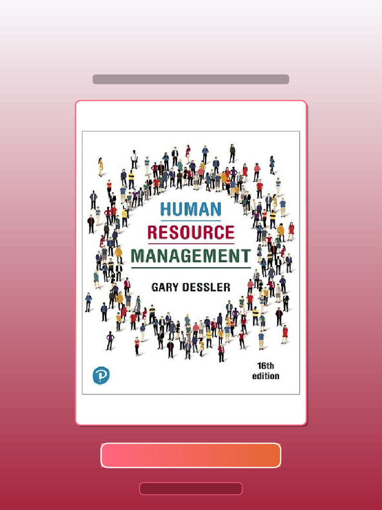 Human Resource Management 16th Edition Gary Dessler PDF Download | PDF | Textbook | Curriculum