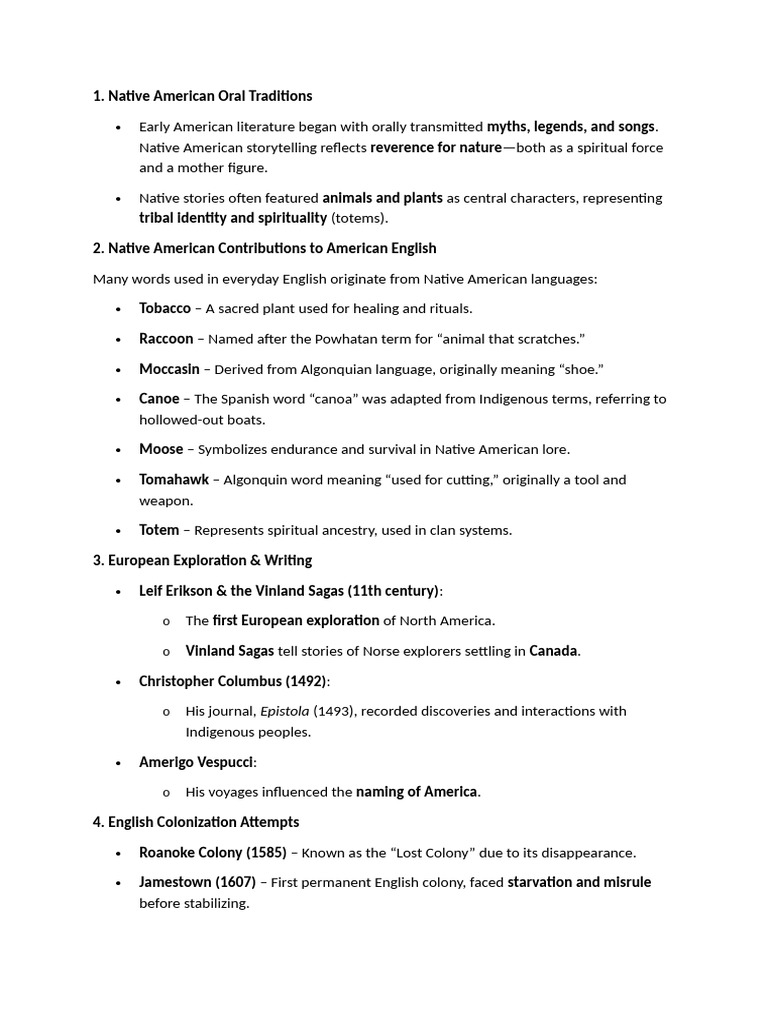 Notes American Lit | PDF | Romanticism | Moby Dick