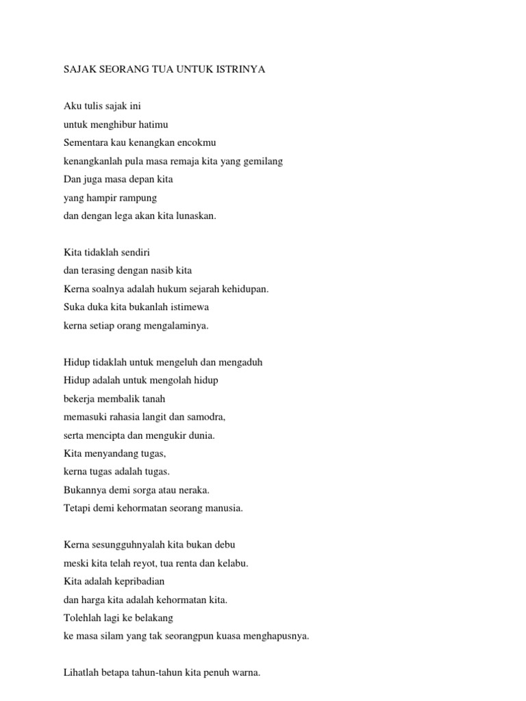 Puisi WS Rendra | PDF | Puisi