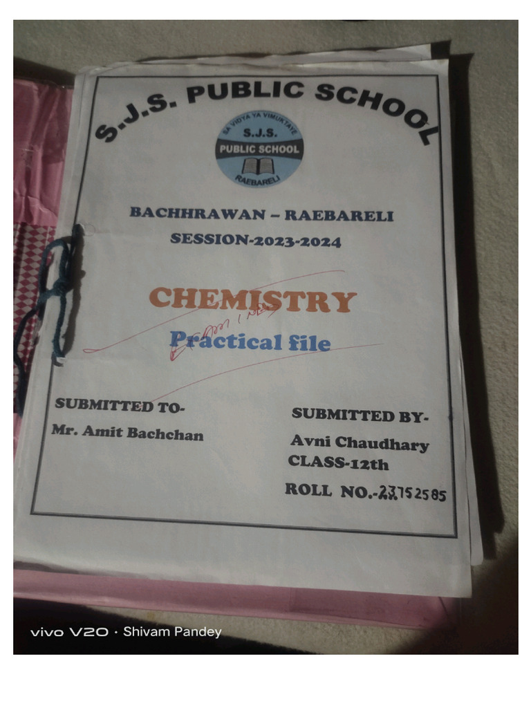 Chemistry File ? ? | PDF