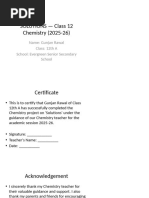 Class 12 Chemistry Solutions Formula Sheet | PDF