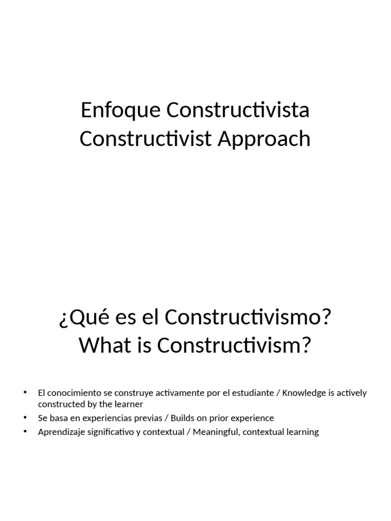 Enfoque Constructivista Diseno Instruccional | PDF | Aprendizaje en ...