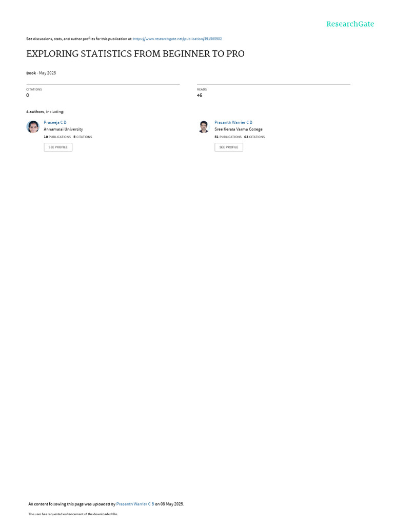 Exploring Statistics From Beginner To Pro | PDF