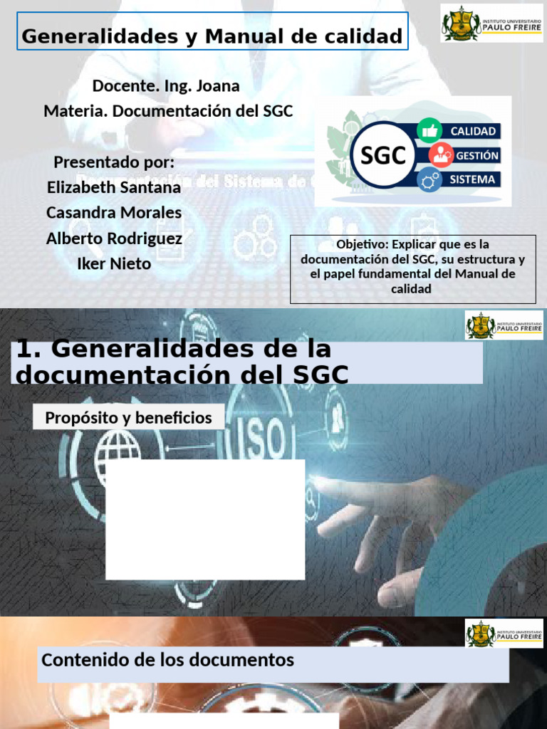 Generalidades y Manual de Calidad SGC | PDF