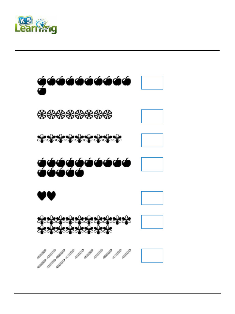 Kindergarten Counting To Twenty Worksheet 3 | PDF