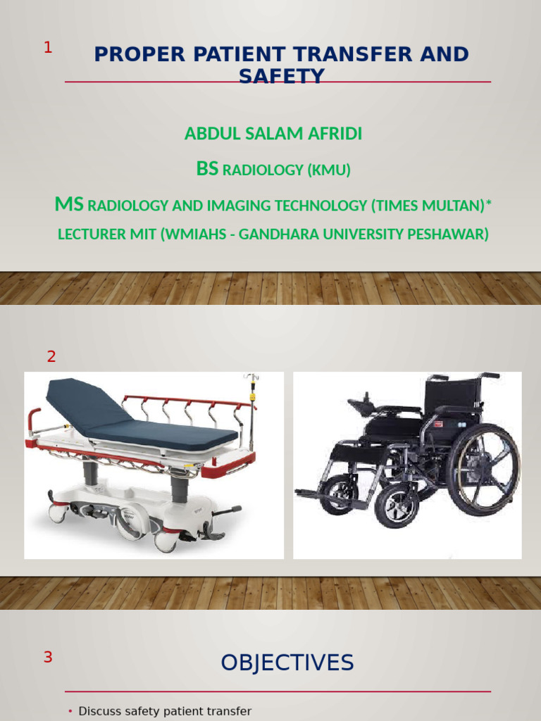 LEC 3 Patient Transfer and Safety | PDF | Wheelchair | Chair