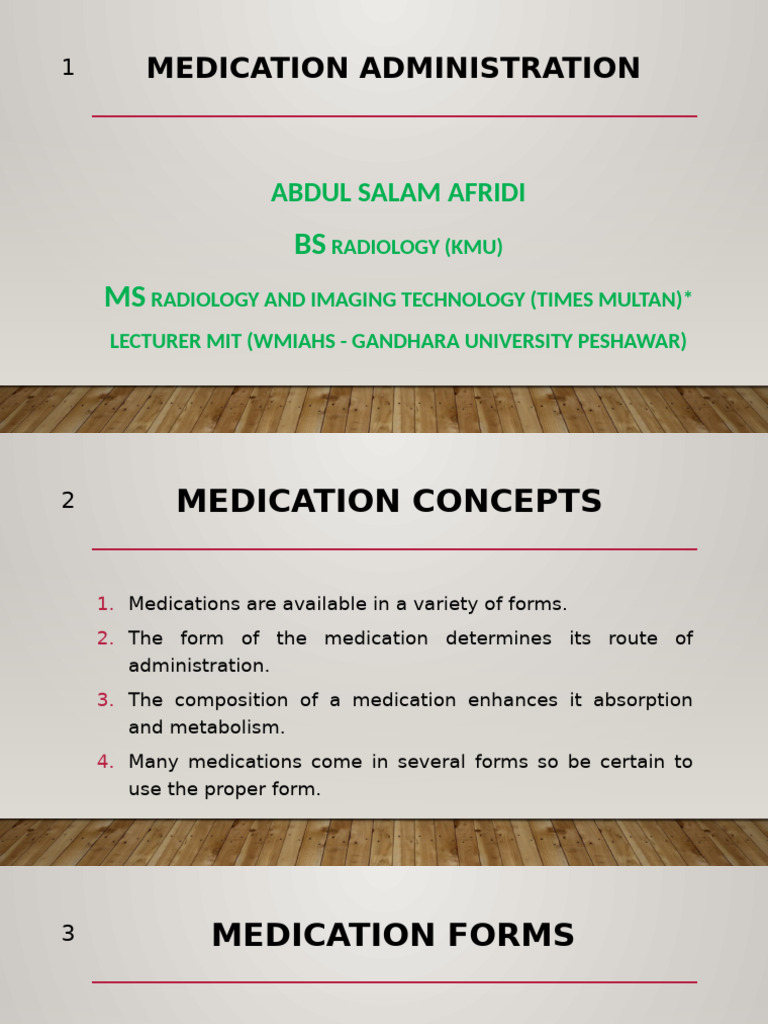 LEC 7 Medication Administration | PDF | Injection (Medicine) | Medicine