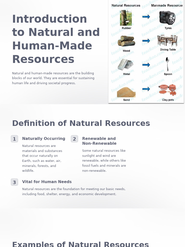 Understanding Human-Made Resources | PDF | Resource | Renewable Energy