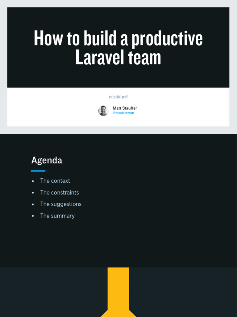 How To Build A Productive Laravel Team | PDF