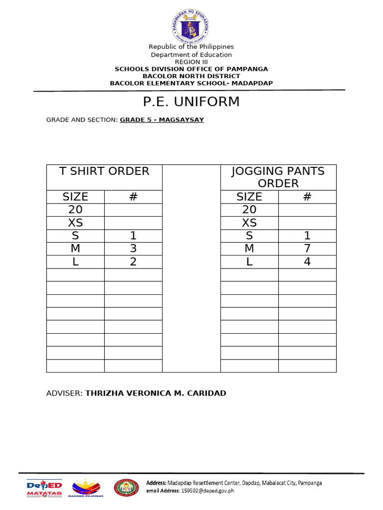Pe Uniform | PDF