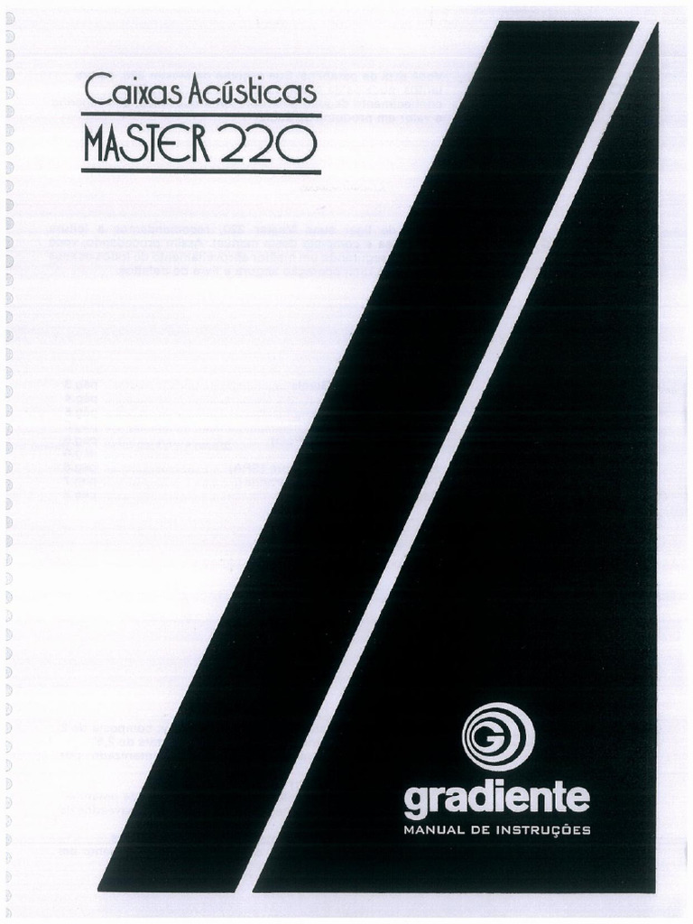 Manual Gradiente Caixas Master 220 | PDF