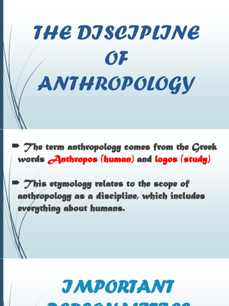 DISS Lesson-2 Anthropology | PDF | Anthropology | Behavioural Sciences