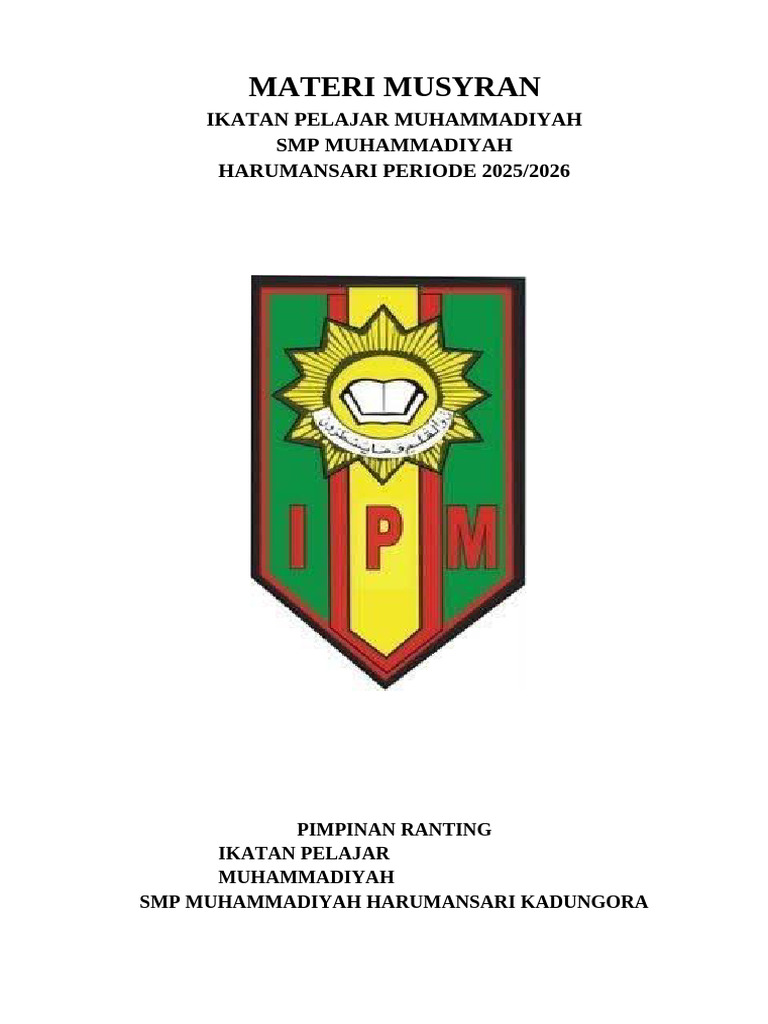 Materi Musyran Ipm 2025-2026 | PDF