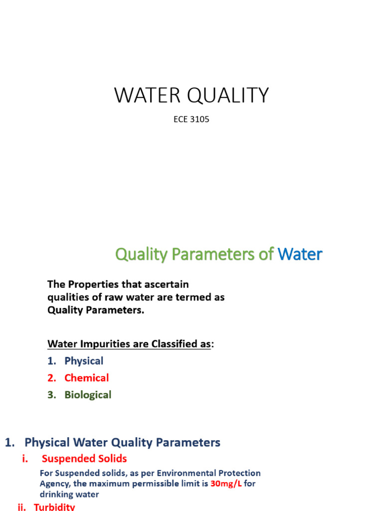 Water Quality | PDF