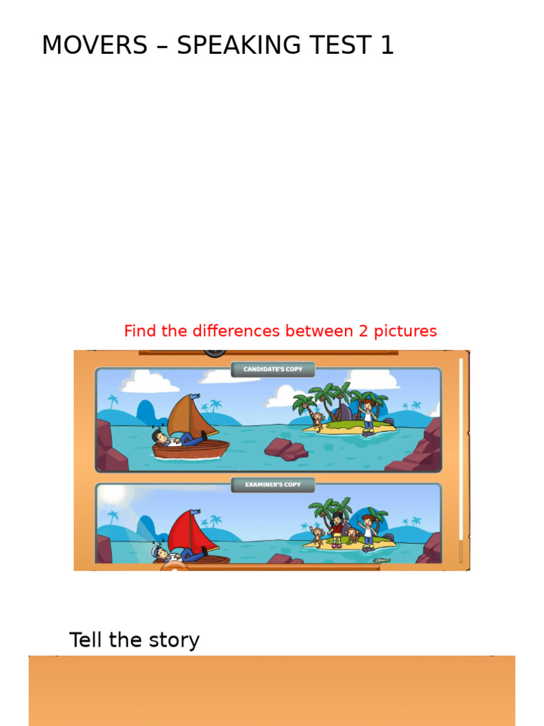 Movers - Speaking Test 1 | PDF