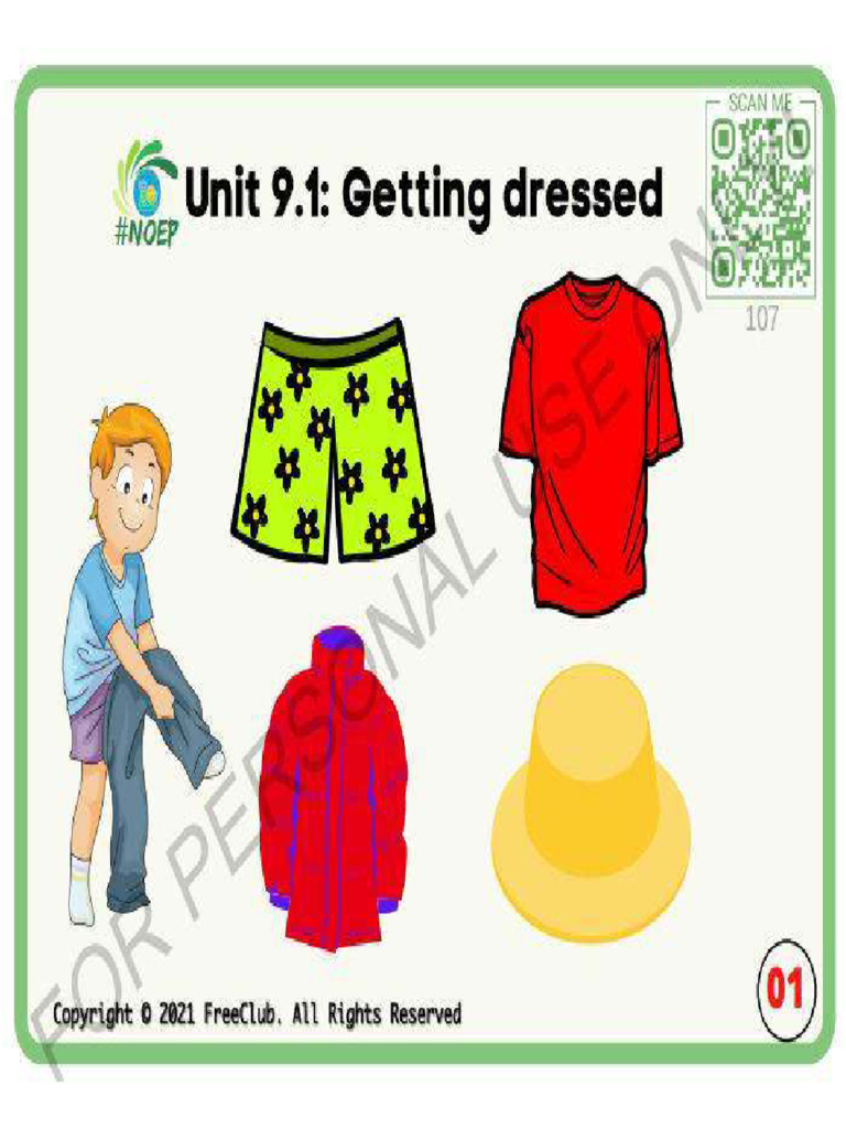 FC Unit 9.1 Getting Dressed | PDF