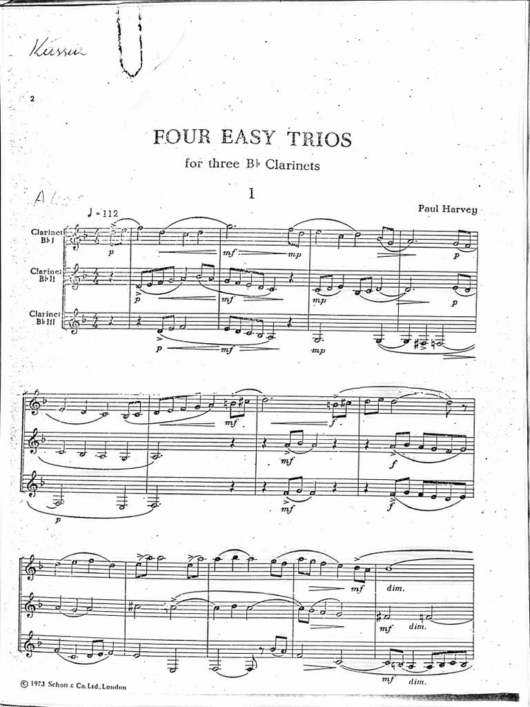 Four Easy Trios - P. Harvey | PDF
