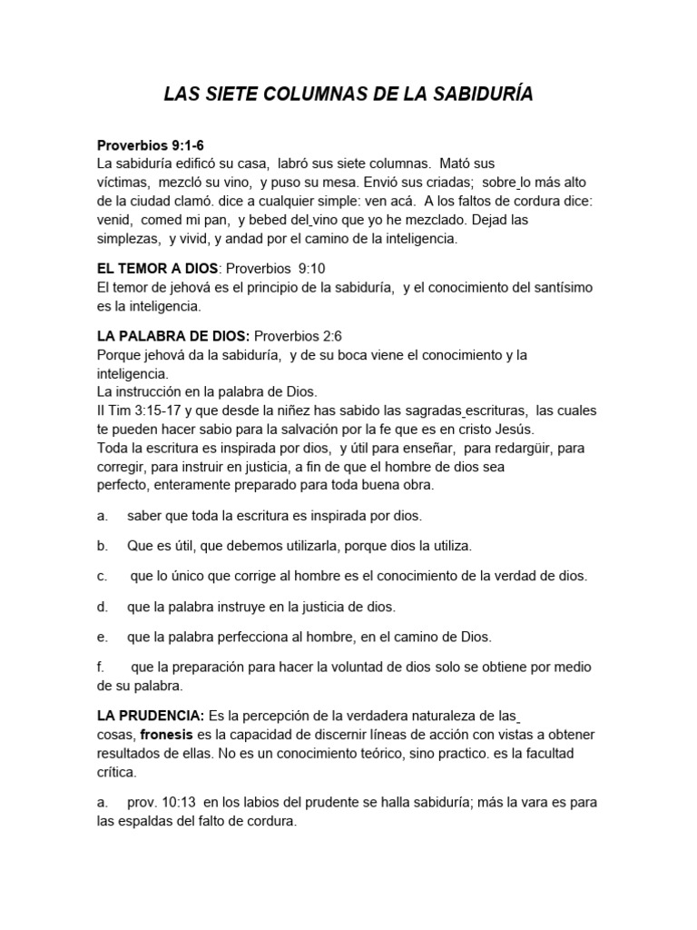 Las Siete Columnas de La Sabiduria | PDF | Dios | Sabiduría