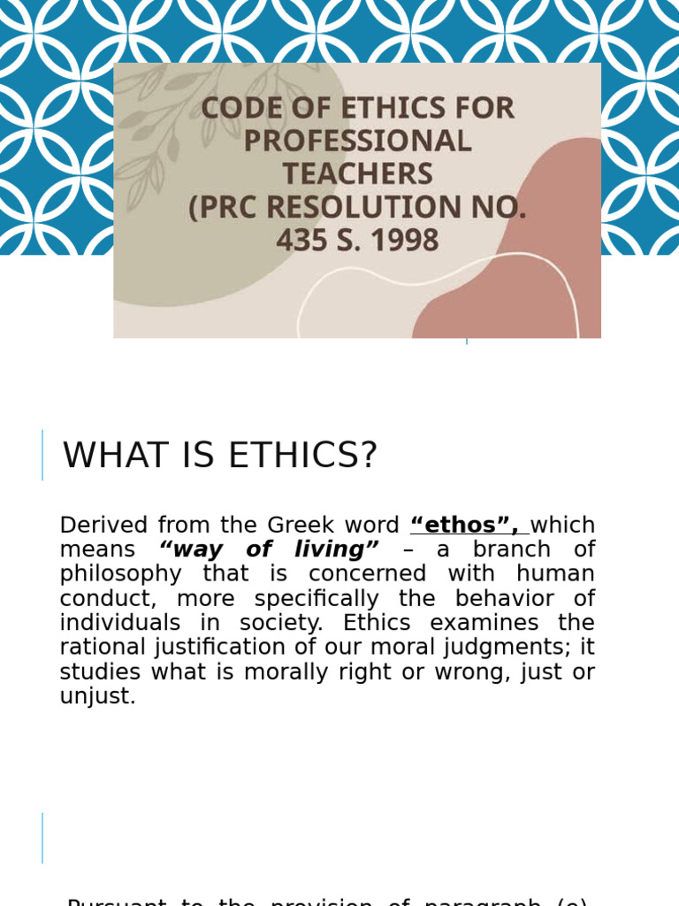 Understanding Ethics in Teaching | PDF | Teachers | Morality