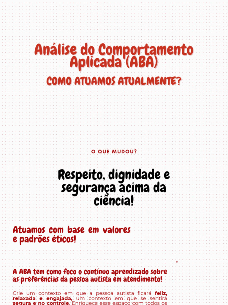 Práticas Éticas em ABA para Autistas | PDF | Autismo | Aprendizado