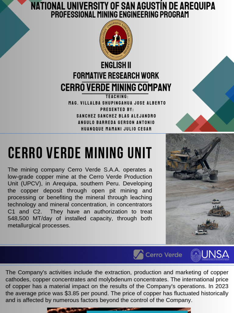 Cerro Verde Mining Company Overview | PDF