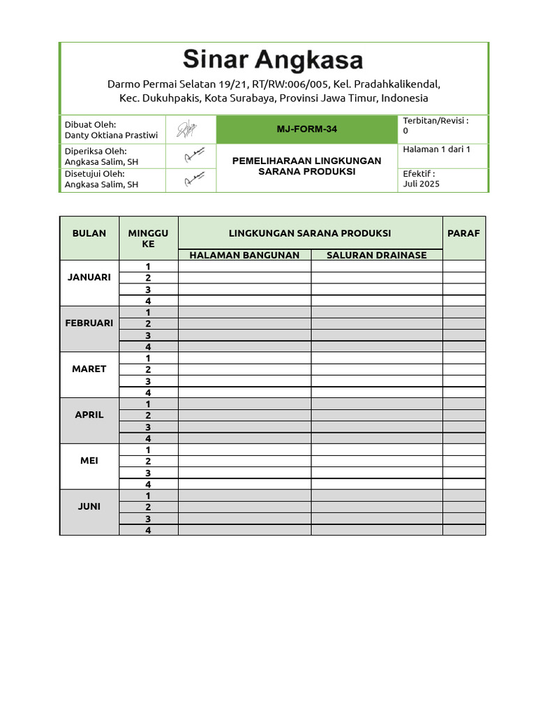 21. MJ_FORM - 34 - PEMELIHARAAN LINGKUNGAN SARANA PRODUKSI - Sinar ...