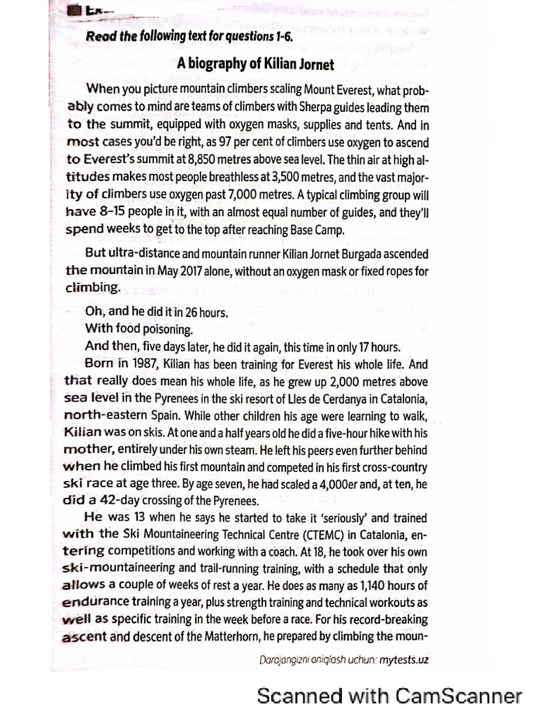 Reading Part 5 | PDF