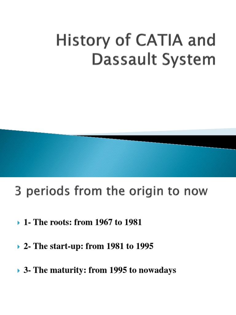 History of CATIA and Dassault System | PDF | Computer Aided Design ...