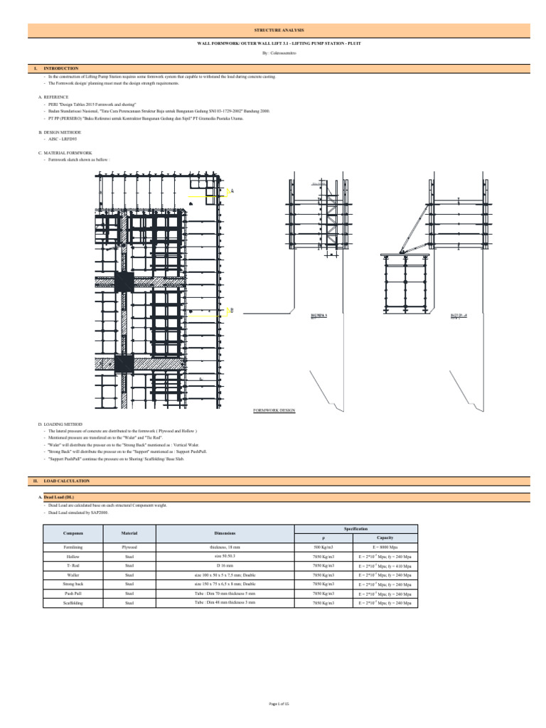 Analisa Struktur - Outer Wall Formwork - Lift 3.1 (1 BL) - 19 Juni 2024 | PDF | Composite ...