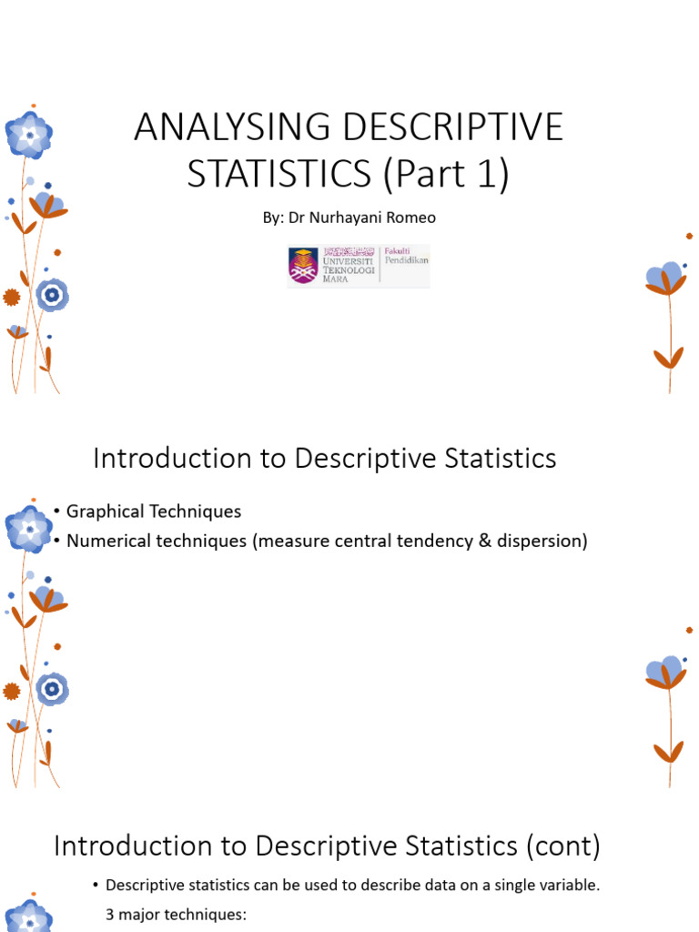 Chapter 3 Analysing Descriptive Data (Part 1) | PDF | Pie Chart | Chart