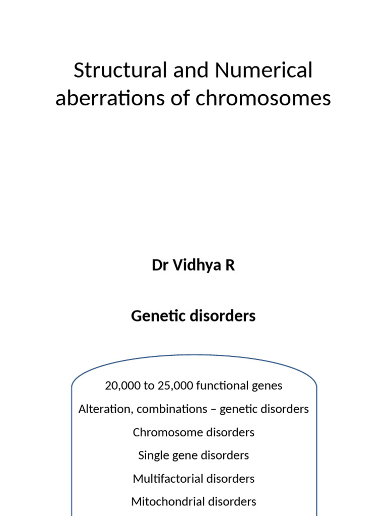 Chromosomal Abnormalities Overview | PDF | Cell Nucleus | Genetics